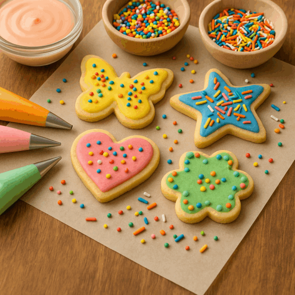 Galletitas con formas y decoración de colores - Alimentos Sagemüller